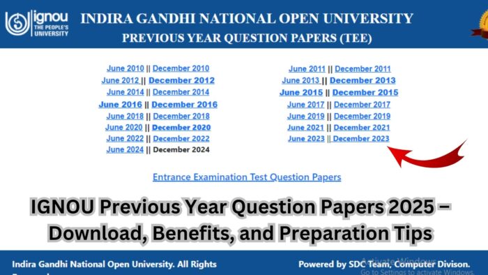 IGNOU Previous Year Question Papers 2025 – Download, Benefits, and ...