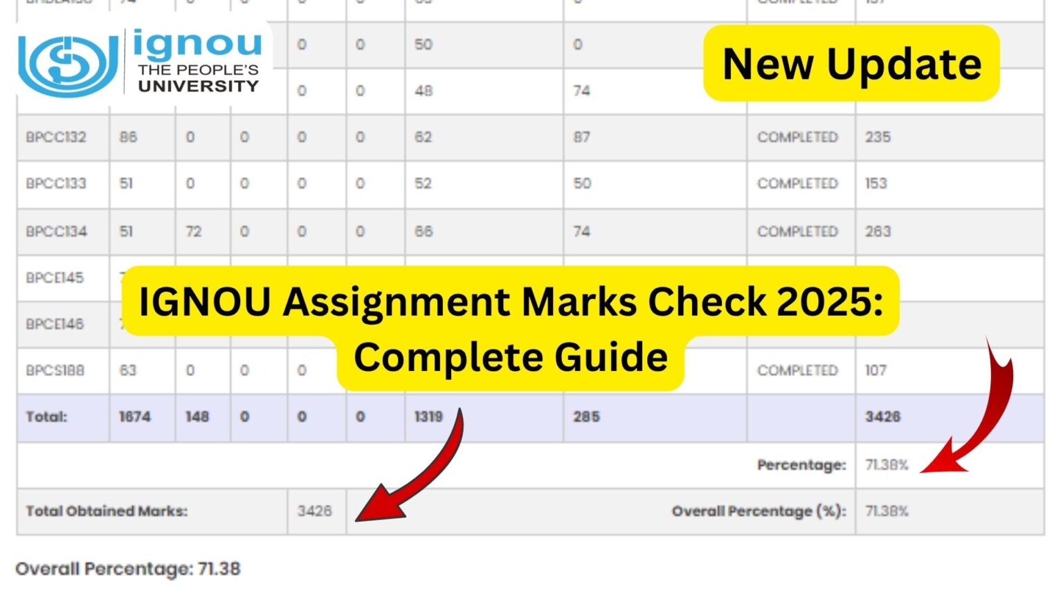 IGNOU Assignment Marks Check 2025: Complete Guide