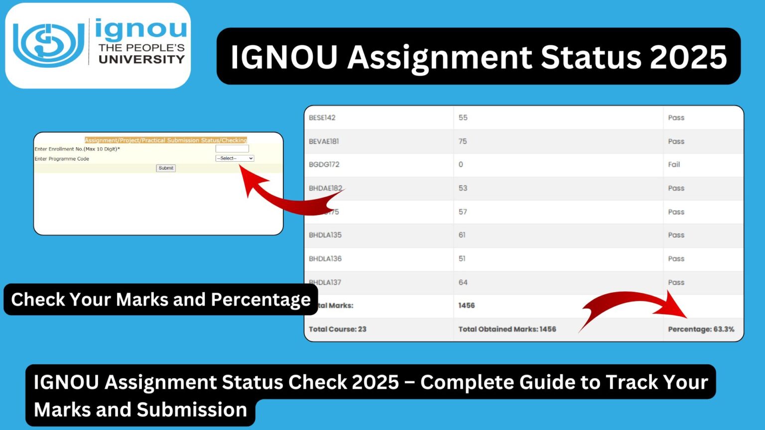 Ignou Assignment Status Check 2025 Complete Guide To Track Your Marks And Submission