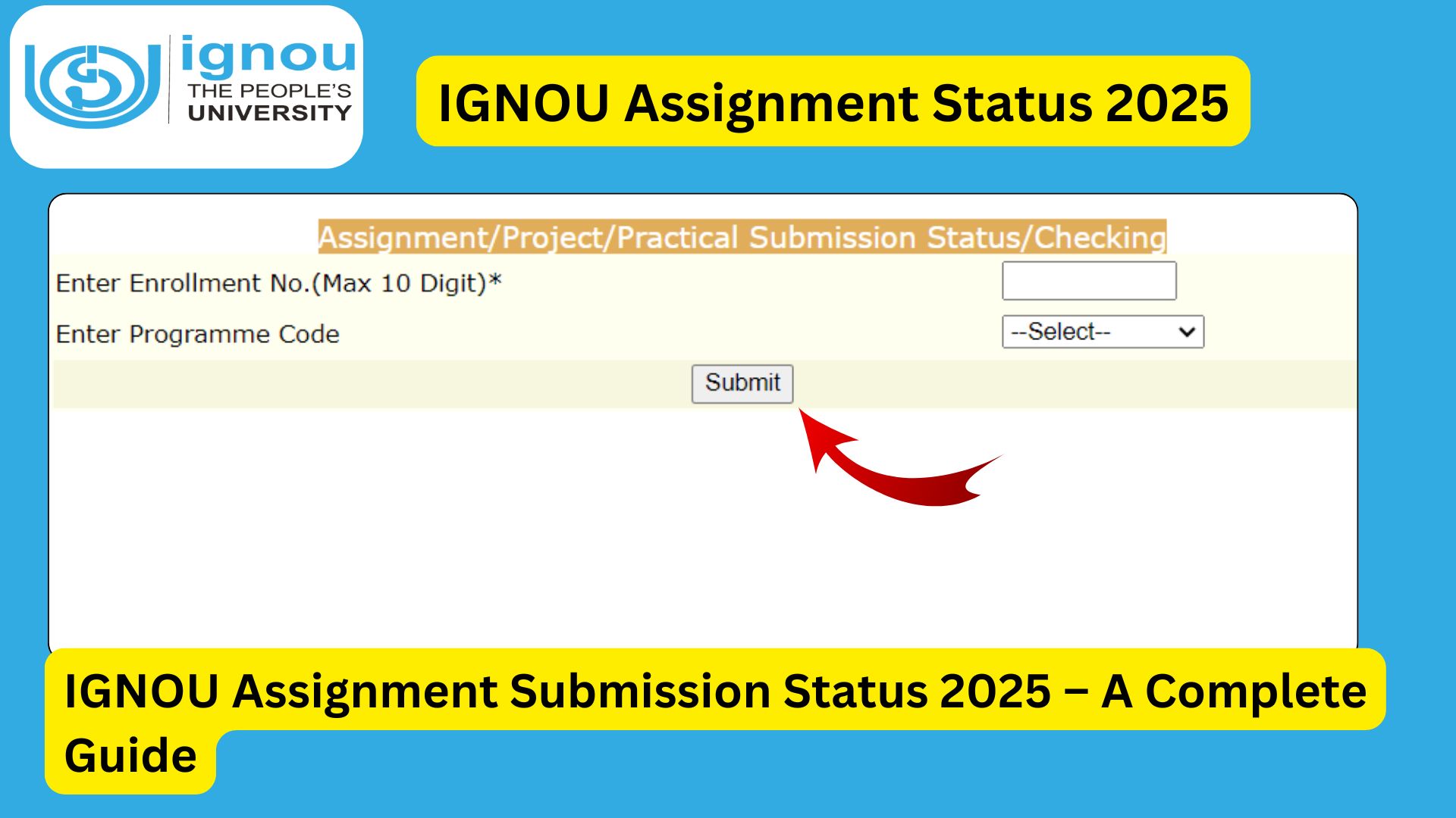 IGNOU Assignment Submission Link 2025: A Complete Guide