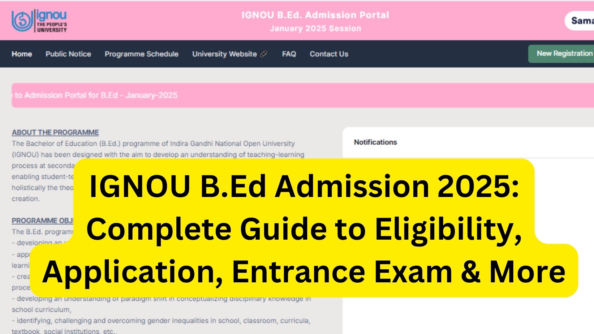 IGNOU B.Ed Admission 2025: Complete Guide to Eligibility, Application, Entrance Exam & More
