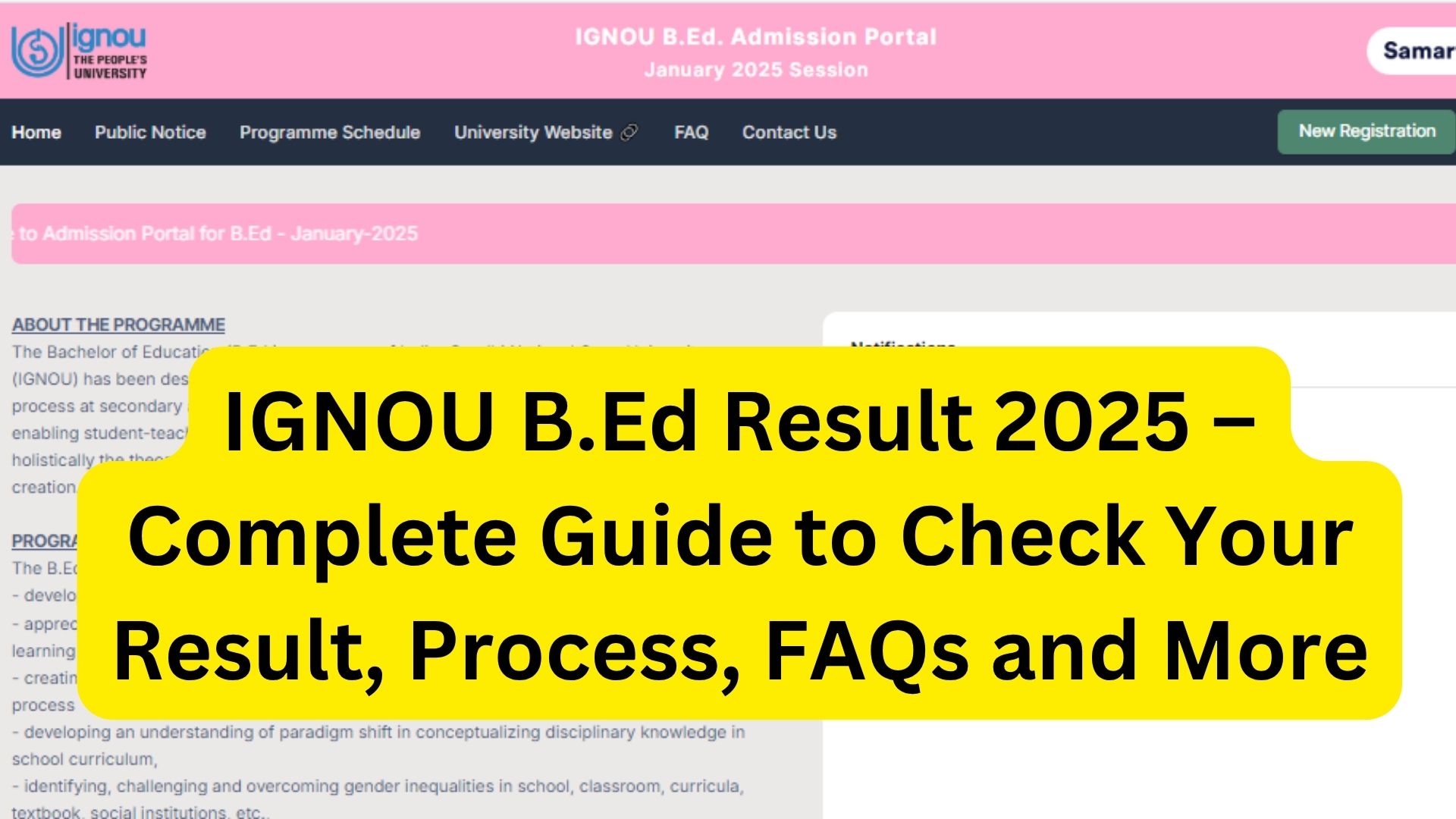 IGNOU BEd Result 2025 – Complete Guide to Check Your Result, Process ...