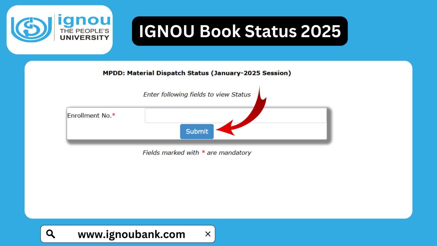 IGNOU Book Status 2025: Track Your Study Material Delivery Easily