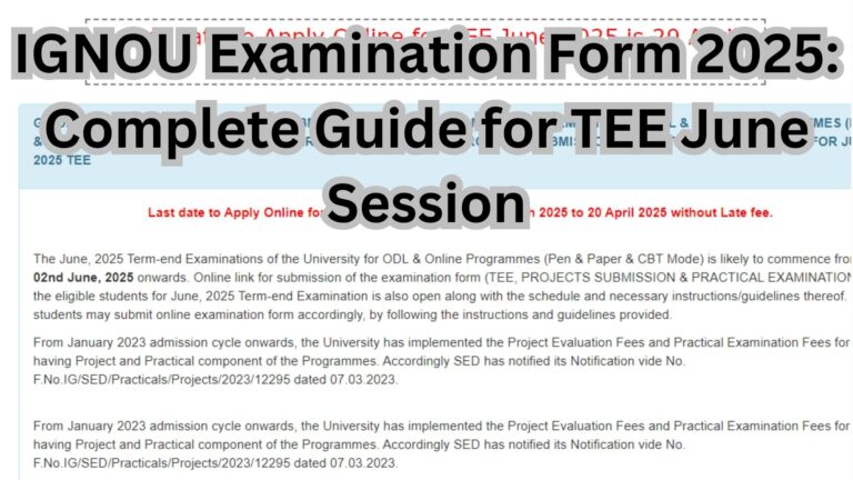 IGNOU June 2025 Exam Date Sheet – Download & Check Schedule