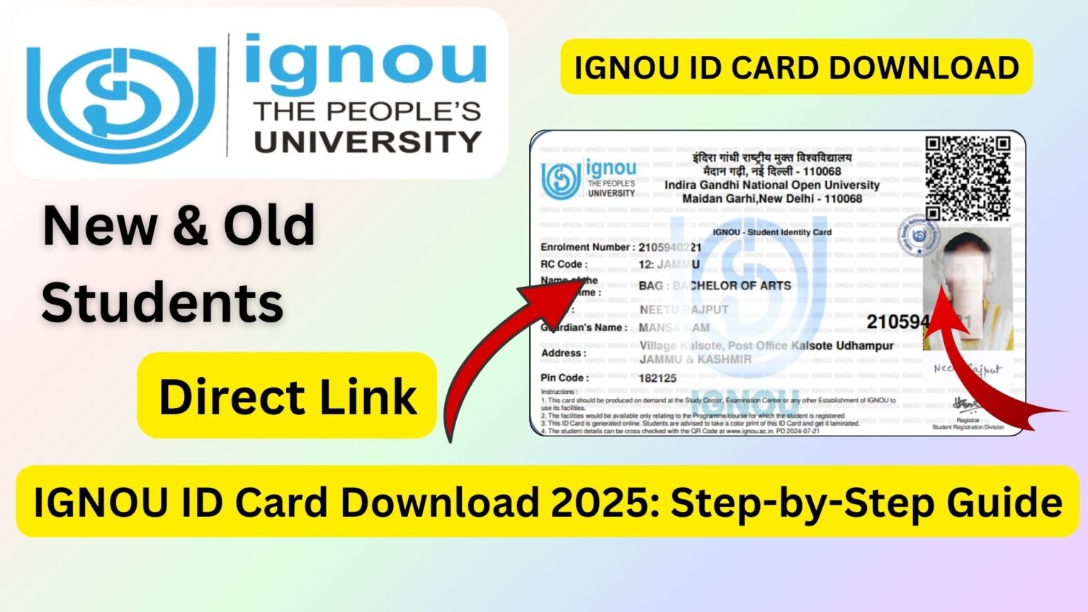IGNOU Assignment Front Page PDF for 2025