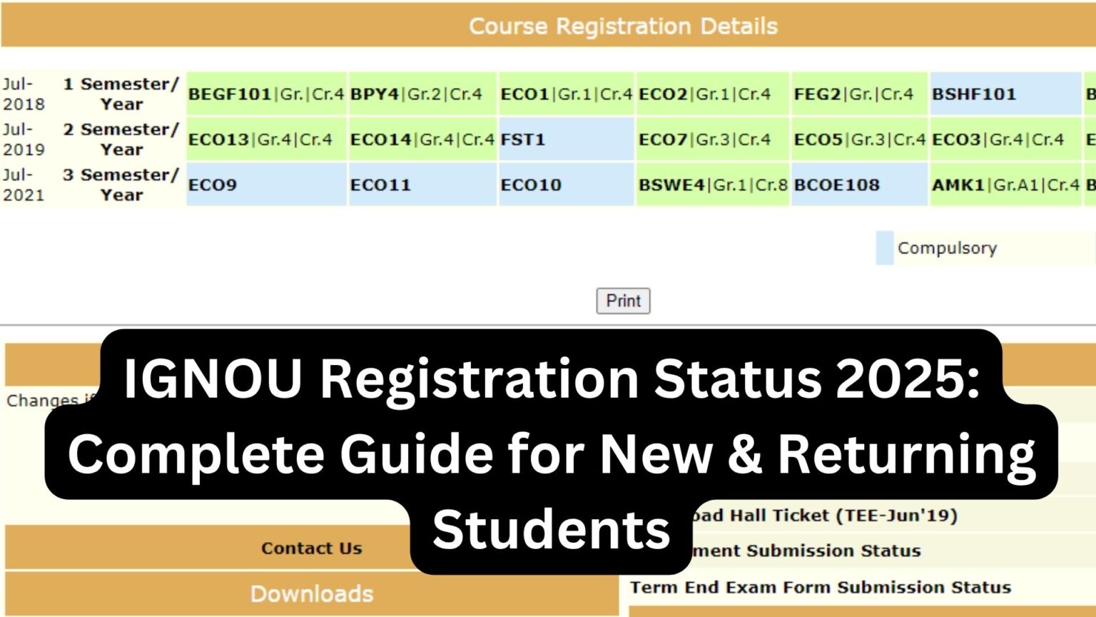 IGNOU Registration Status 2025: Complete Guide for New & Returning Students