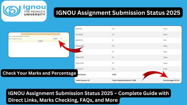 IGNOU Assignment Submission Status 2025 – Complete Guide with Direct ...