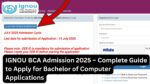 IGNOU BCA Admission 2025 – Complete Guide to Apply for Bachelor of Computer Applications