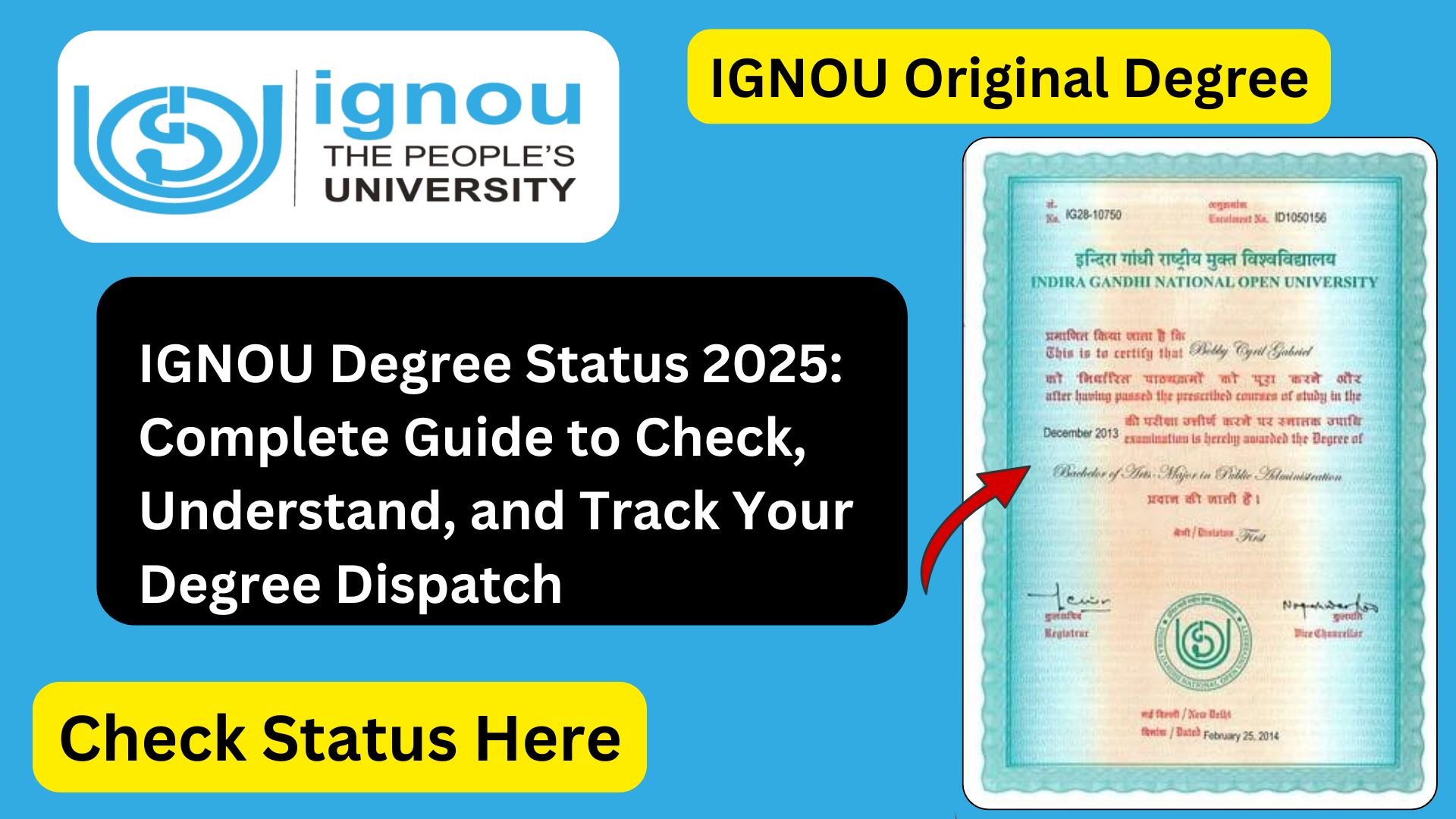 IGNOU Degree Status 2025: Complete Guide to Check, Understand, and ...