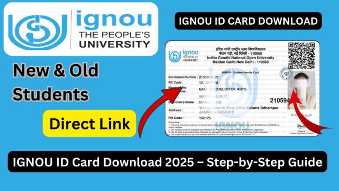 IGNOU ID Card Download 2025 – Step-by-Step Guide with Direct Link, FAQs ...