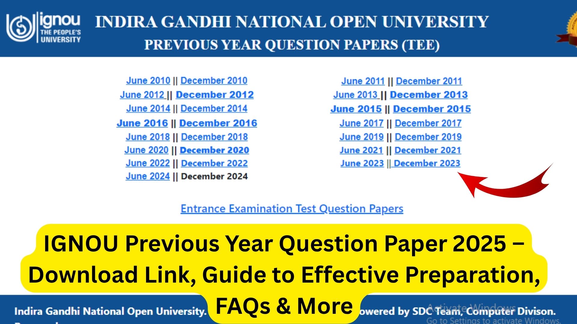 IGNOU Previous Year Question Paper 2025 – Download Link, Guide to Effective Preparation, FAQs & More
