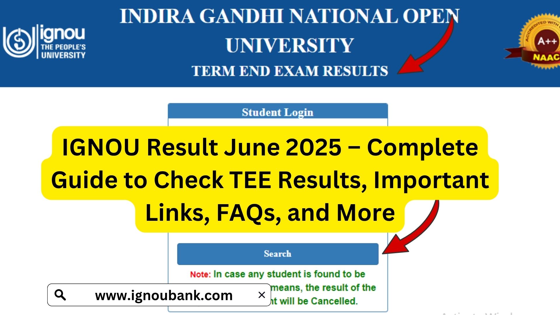 IGNOU Result June 2025 – Complete Guide to Check TEE Results, Important ...