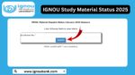 IGNOU Study Material Status 2025 – Complete Guide to Track Books ...