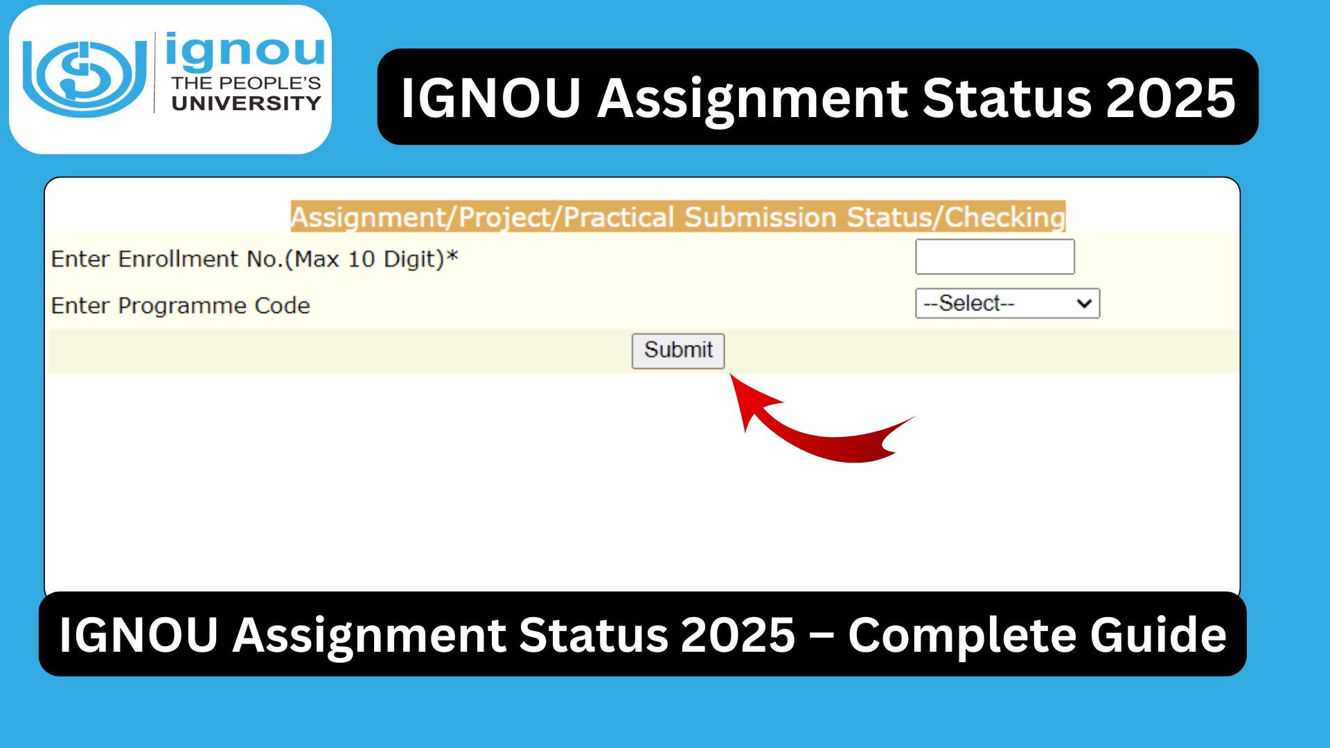 IGNOU Assignment Front Page 2025 – Format, Sample & Download Link