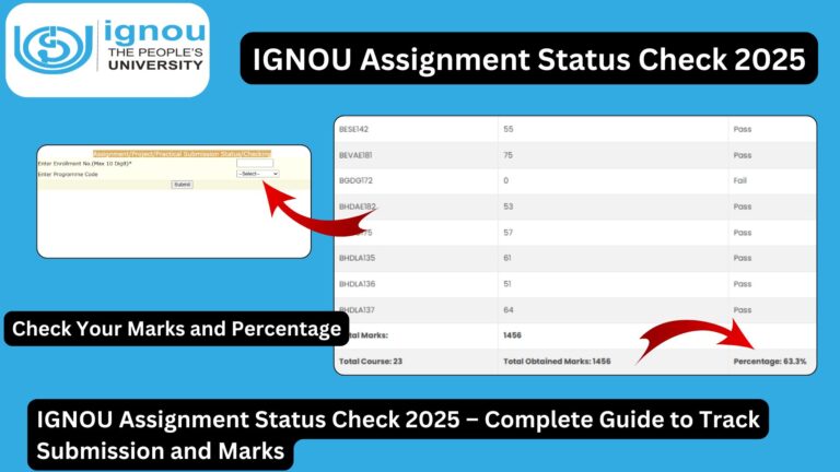 IGNOU Assignment Status Check 2025 – Complete Guide to Track Submission ...