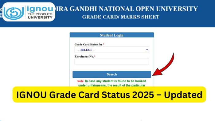 IGNOU Grade Card Status 2025 – Complete Guide