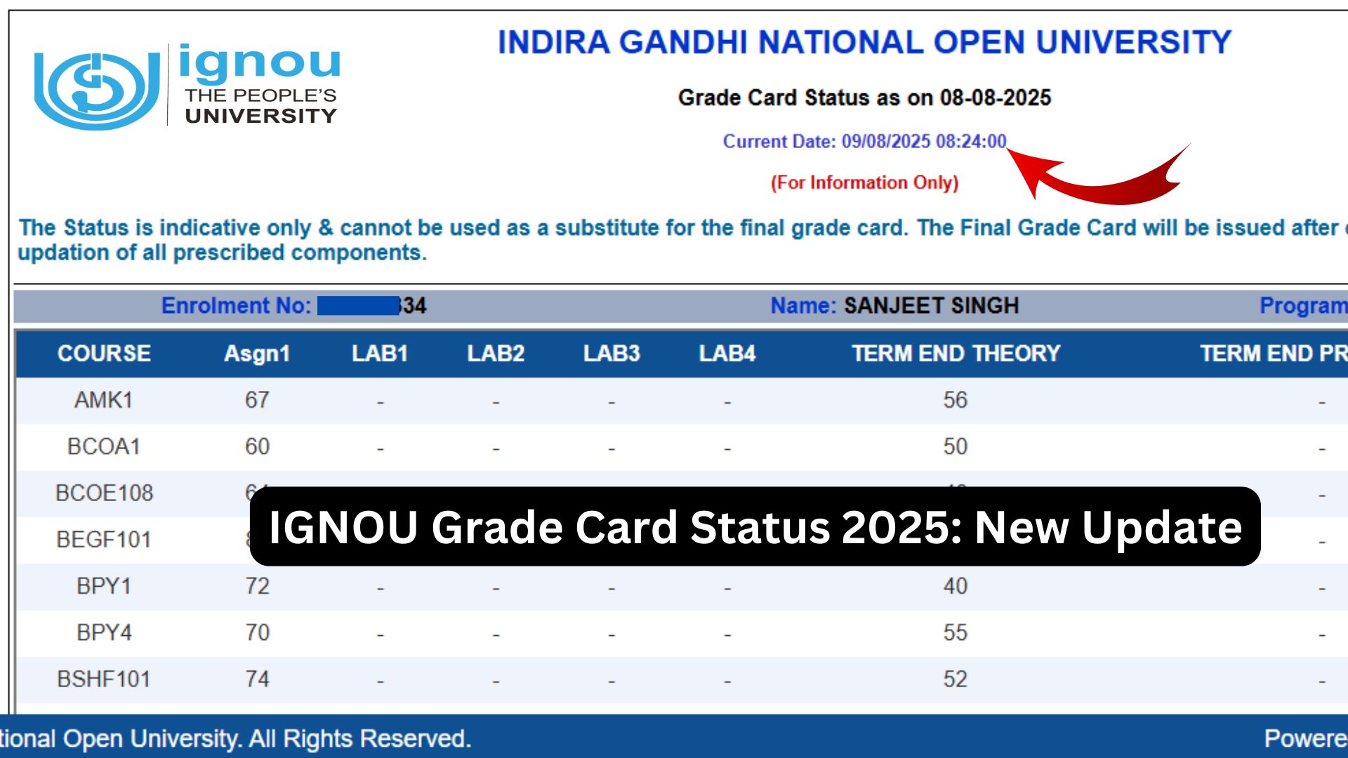 IGNOU GradeCard 2025 Complete Guide To Check Status And Download IGNOU GradeCard 2025 Complete Guide To Check Status And Download