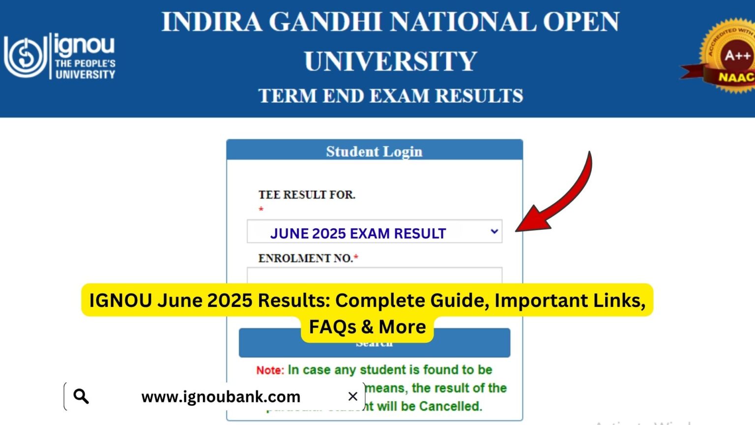 IGNOU June 2025 Results: Complete Guide, Important Links, FAQs & More
