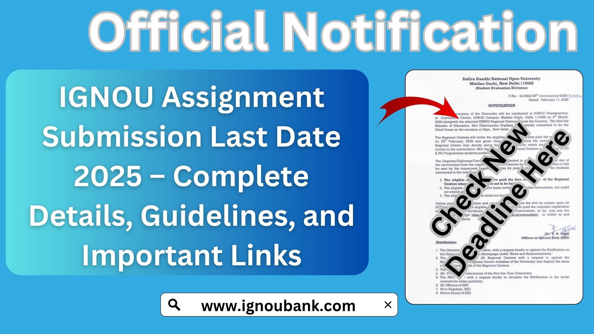 IGNOU Assignment Submission Last Date 2025 – Complete Details ...