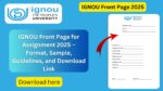 IGNOU Front Page for Assignment 2025 – Format, Sample, Guidelines, and ...