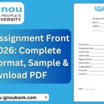 IGNOU Assignment Front Page PDF for 2026 Assignment