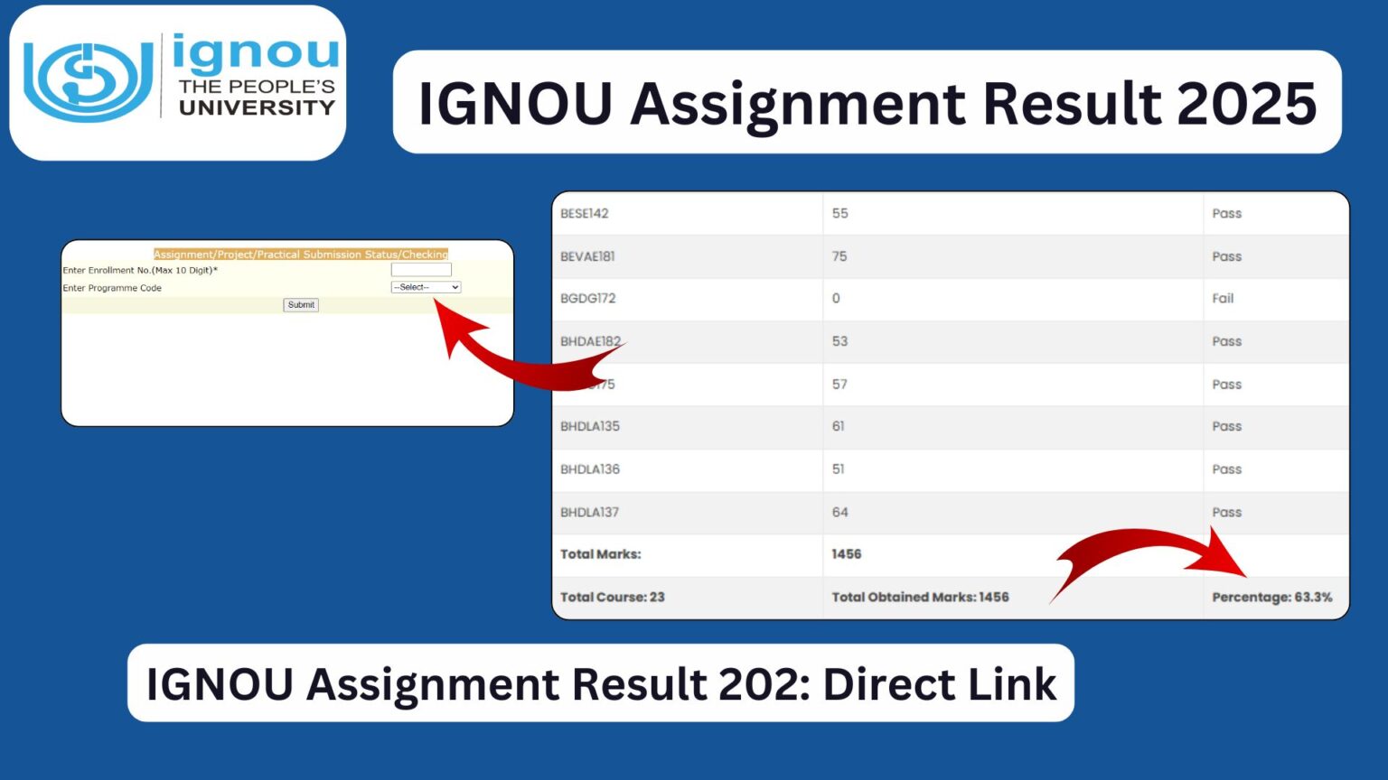 IGNOU Assignment Result 2025: Complete Guide to Check Marks, Status ...
