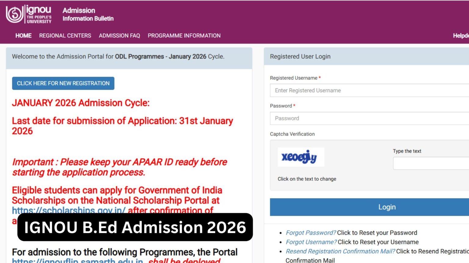 IGNOU BEd Admission 2026: Complete Guide to Eligibility, Application ...