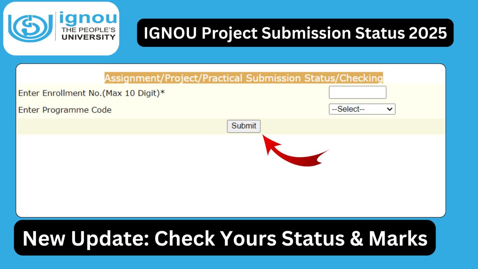 IGNOU Project Submission Status: Complete Guide for 2025
