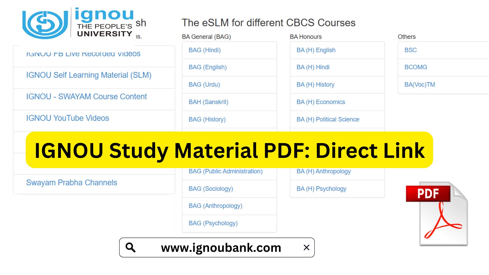 IGNOU Study Material PDF: Complete Guide for 2025