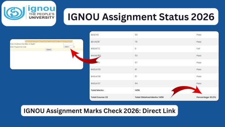 IGNOU Assignment Status 2026: Complete Guide to Check Submission, Marks ...