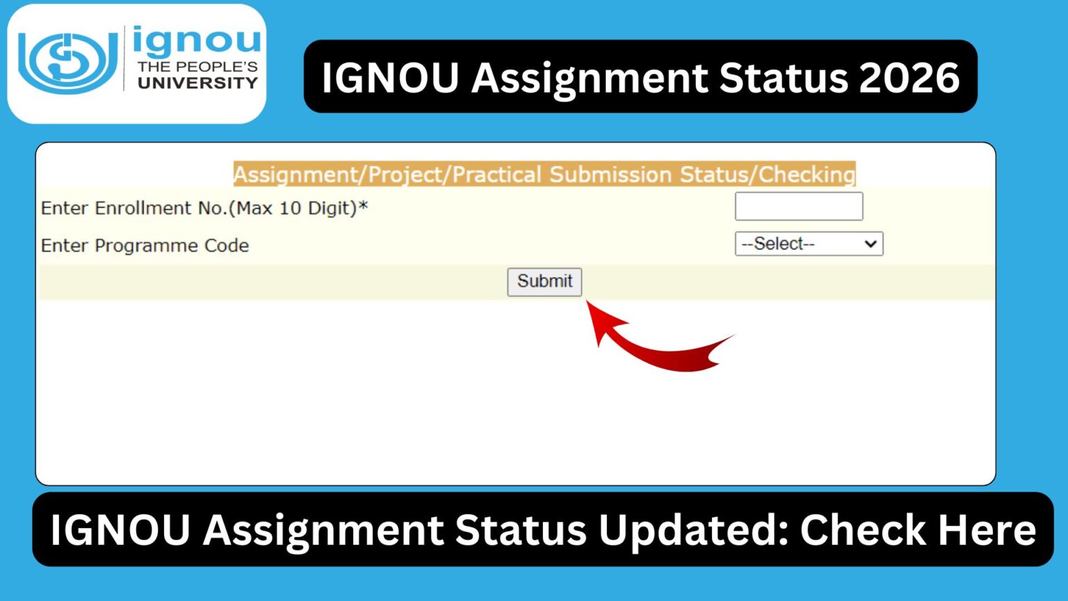 IGNOU Assignment Status 2026: Complete Guide to Check, Understand and ...